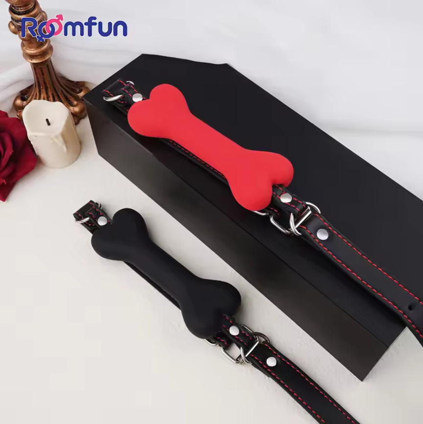 2024 New Bdsm Bone Mouth Gag Mouth Plug Bondage Restraints Kit Sex Toy 4809