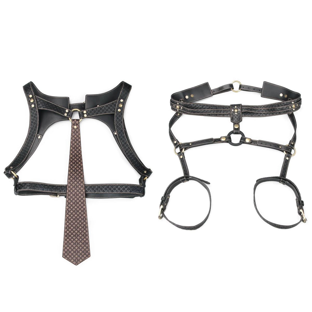 Rebellion Reign Faux Leather Full Body Harness Sets – honeysx